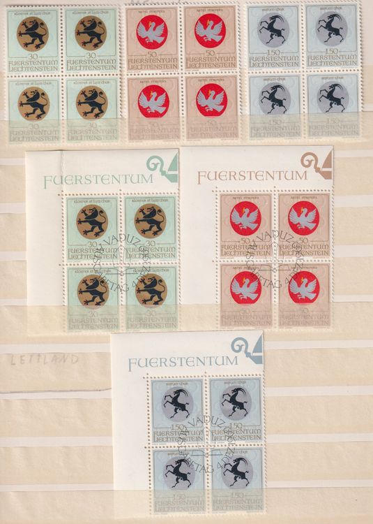 4-er-Blocks Li. 453 - 455. Je 1 x Pf. & 1 x ETS (Neu (gemäss Beschreibung)) in Koblenz für CHF 2 ...