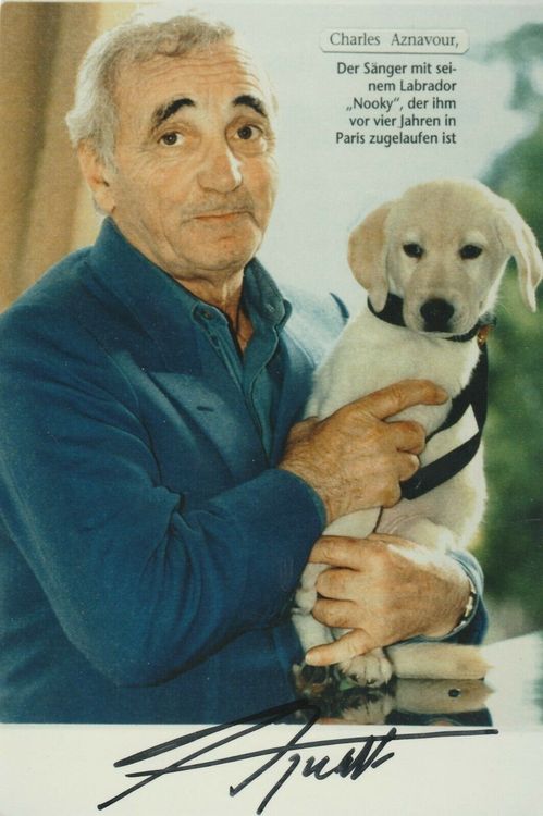 CHARLES AZNAVOUR / Autographe Original. | Kaufen auf Ricardo