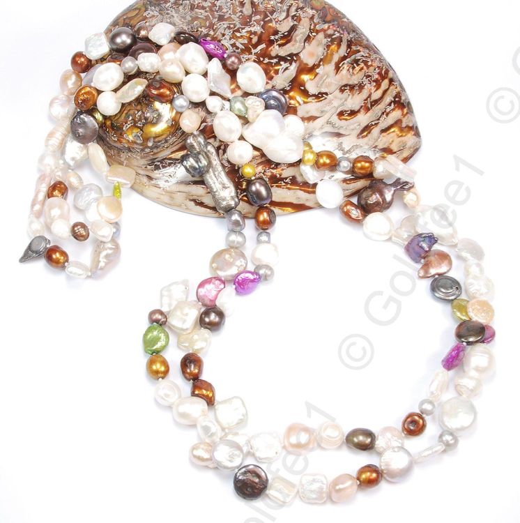 Endloskette - Süsswasser Zucht-Perlen (Neu und originalverpackt) in ...