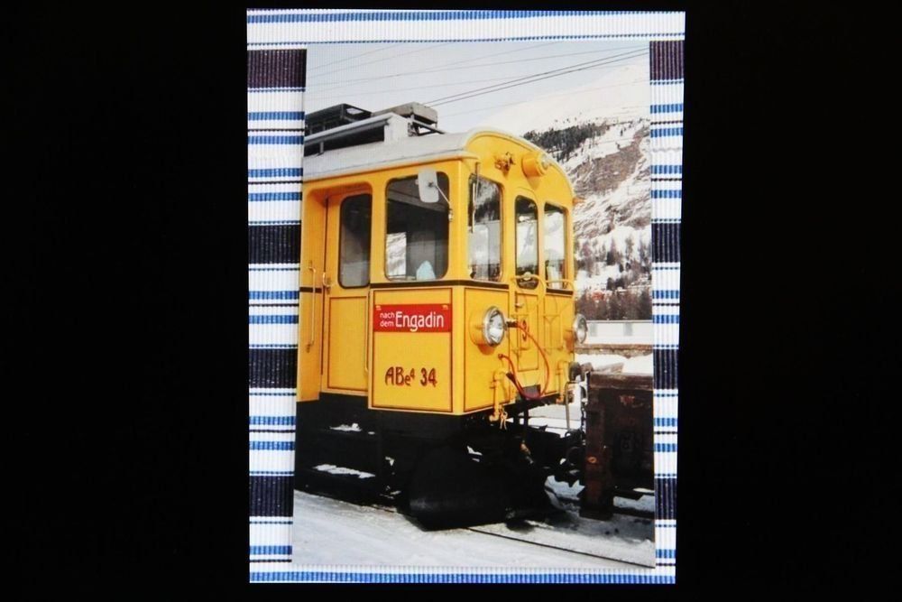 RhB ABe 4/4 34 im Winterdienst, Bild, Pontresina (Gebraucht) in ...
