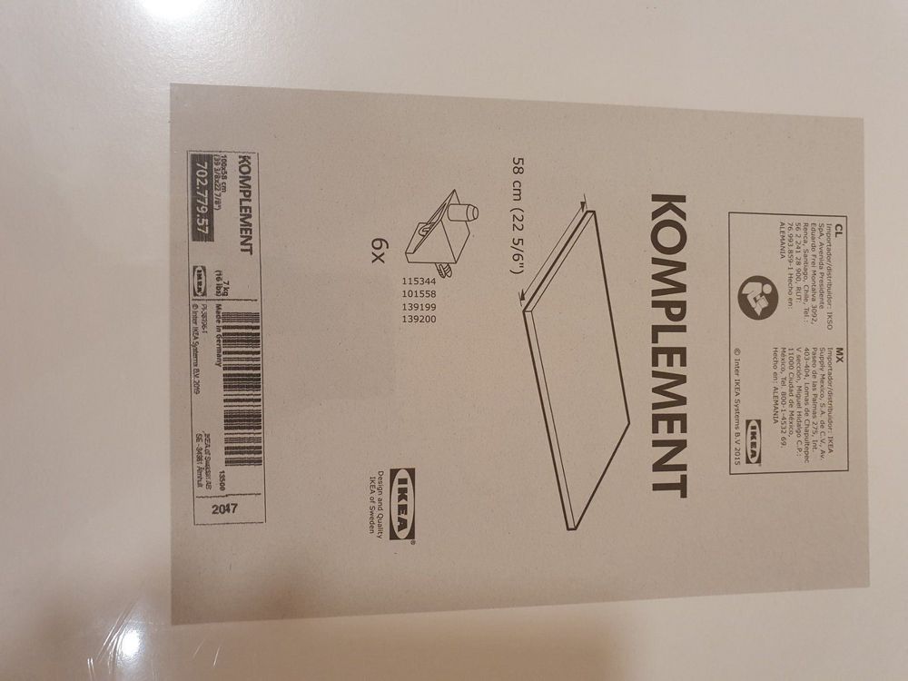 Ikea Komplement Regal weiss 100cm x 58cm (Neu und originalverpackt) in St. Gallenkappel für CHF ...