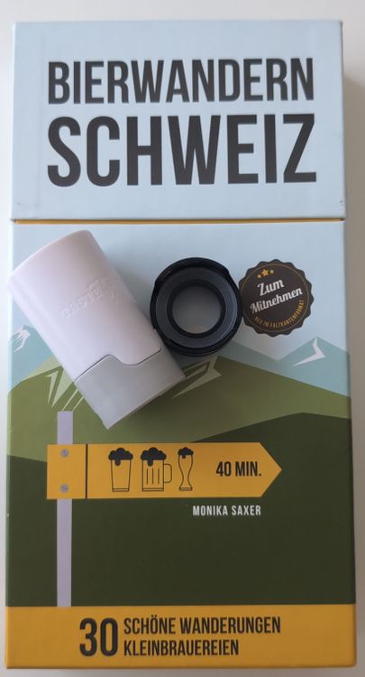 Bierwandern Schweiz Buch + Ausgiesser PET und GLAS (Neu und originalverpackt) in Cham für CHF 5 ...