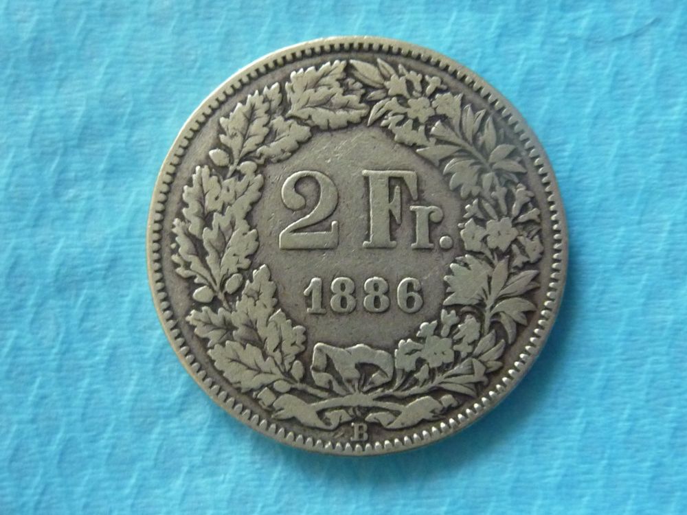 Alter schöner Silber 2 Franken 1886. | Kaufen auf Ricardo