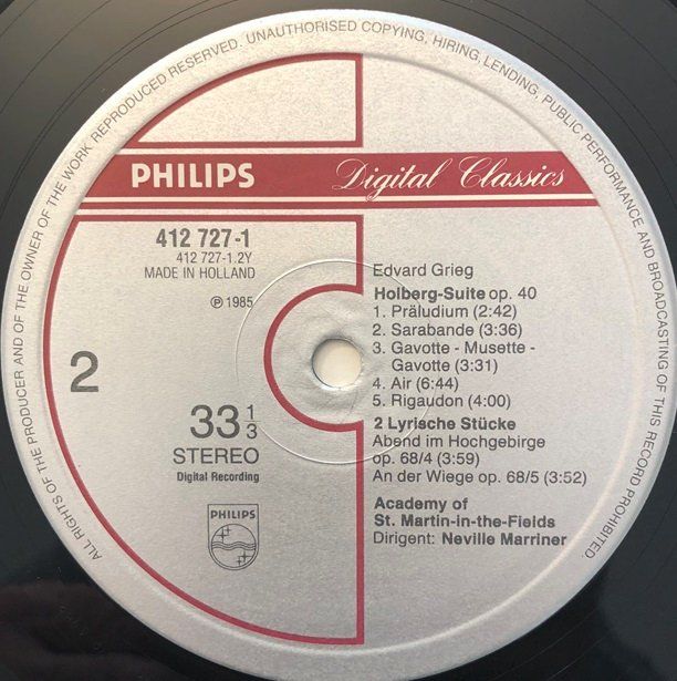 Sibelius - Karelia Suite / Grieg - Holberg Suite (LP) (Gebraucht) in ...