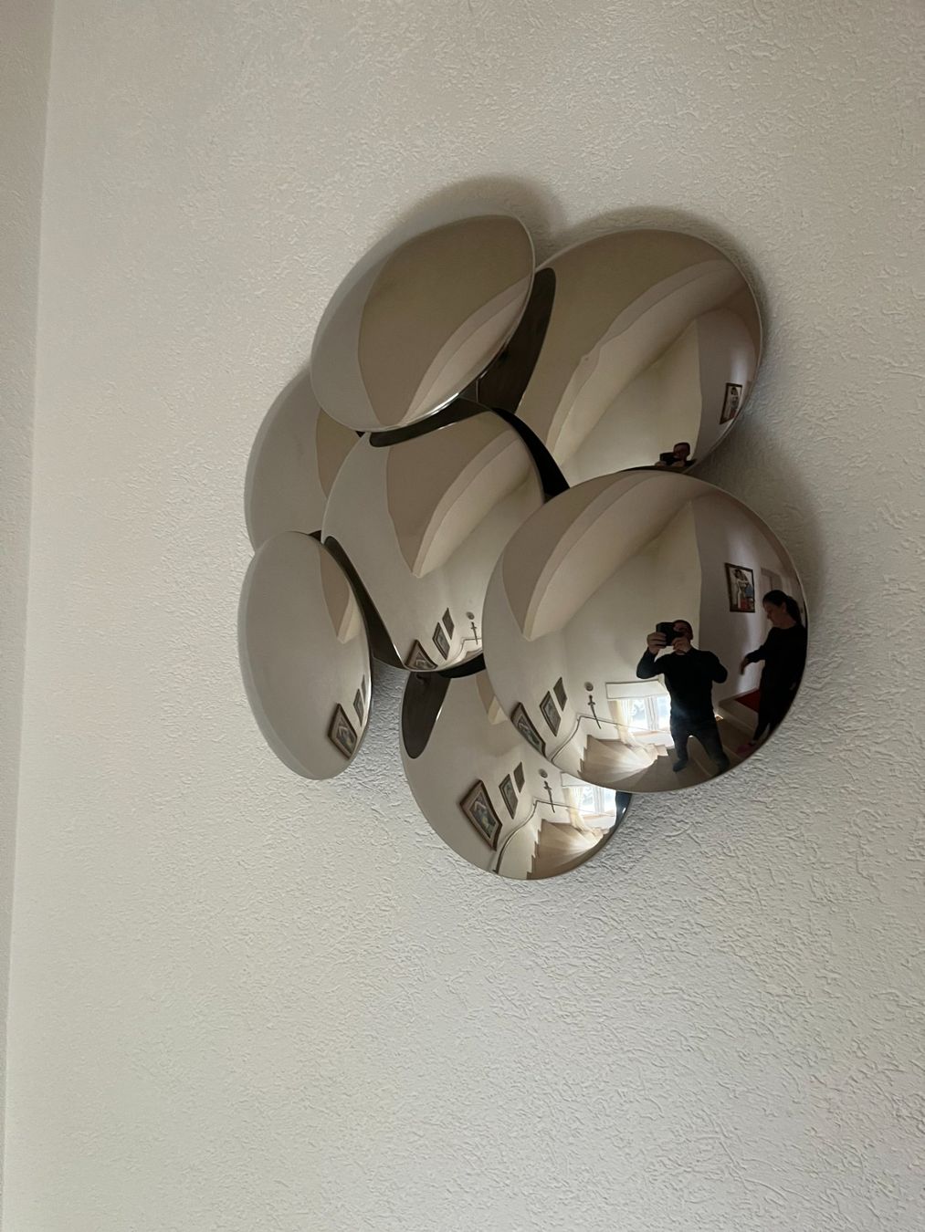 Applique murale Reggiani à 7 disques métal chromé italien (Neuf (Voir ...