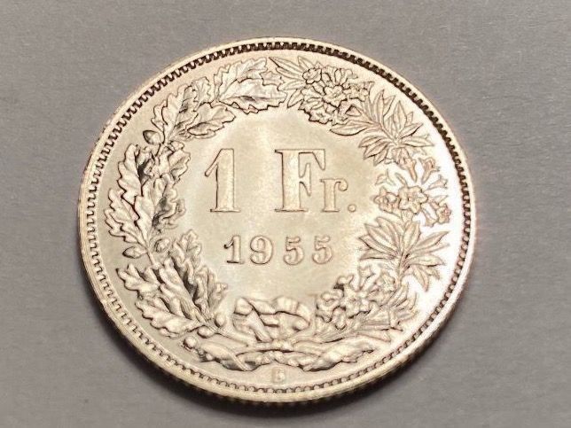 CH Silbermünze 1 Franken Jahrgang 1955 (Neu (gemäss Beschreibung)) in Schwyz für CHF 75 – mit ...