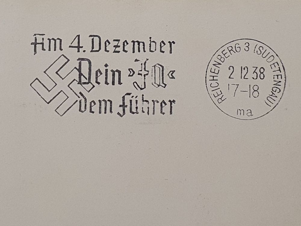 Zeppelin - Propaganda Karte 1938 - "Dein JA dem Führer" | Kaufen auf ...