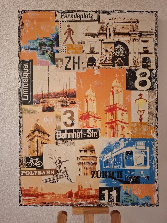 Tableau Zurich Collage de Marion Duschletta (Gebraucht) in Bonfol für CHF 180 – mit Lieferung ...