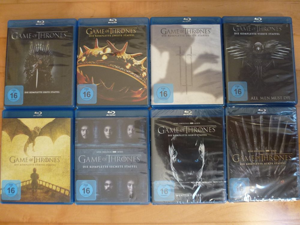Game Of Thrones 1-8 Komplette Serie!!! (Blu-Ray) (Neu (gemäss ...