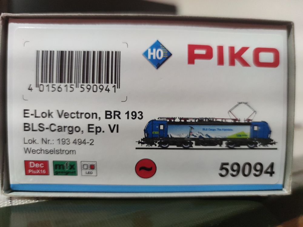 Piko 59094 BR 193 Vectron BLS Cargo AC Wechselstrom (Neu (gemäss ...