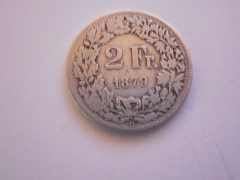 2 Fr. 1879 silber uralt (Gebraucht) in Kriegstetten für CHF 10 – mit Lieferung auf Ricardo kaufen