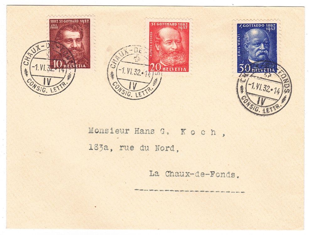 lettre pour La Chaux-de-Fonds le 1.06.1932 | Kaufen auf Ricardo