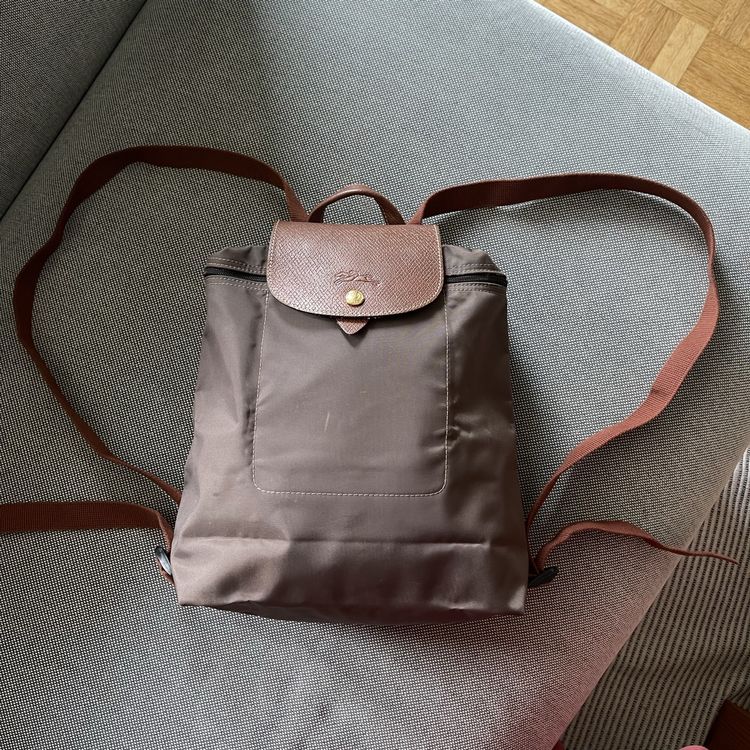 Longchamp Le Pliage Rucksack Braunes Nylonleder (Neu (gemäss ...