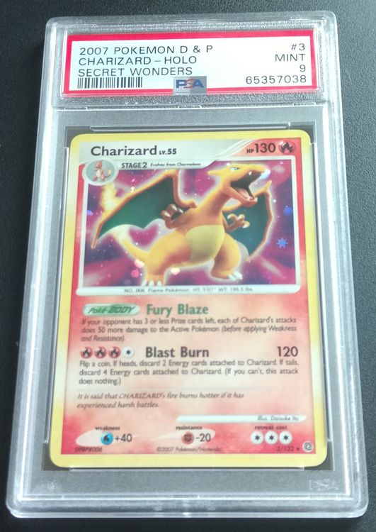 Pokemon Secret Wonders Diamond Pearl Charizard PSA 9 (8) | Kaufen auf ...