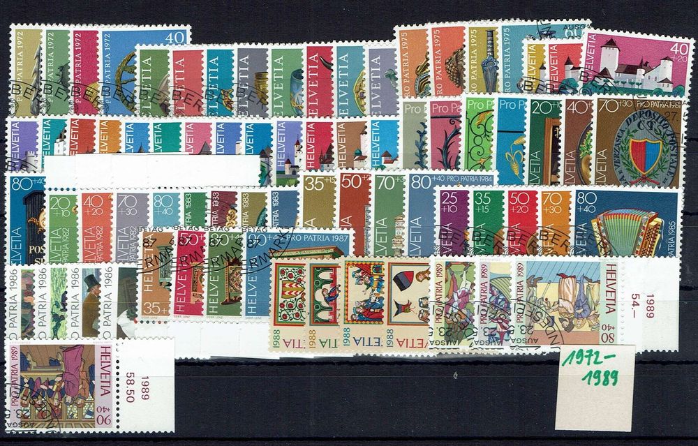 Pro Patria 1972-1989 oblit.(92.-) | Kaufen auf Ricardo