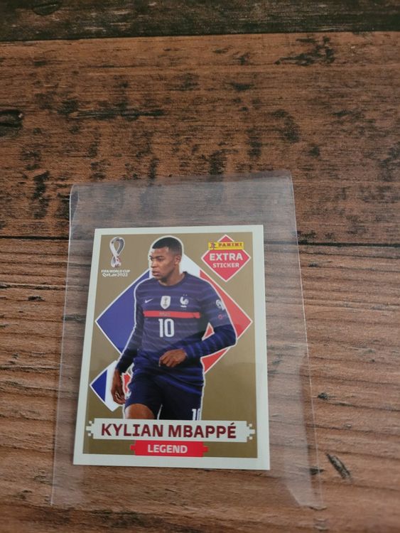 Kylian Mbappe Panini 2022 Extrasticker Gold (Neu (gemäss Beschreibung ...