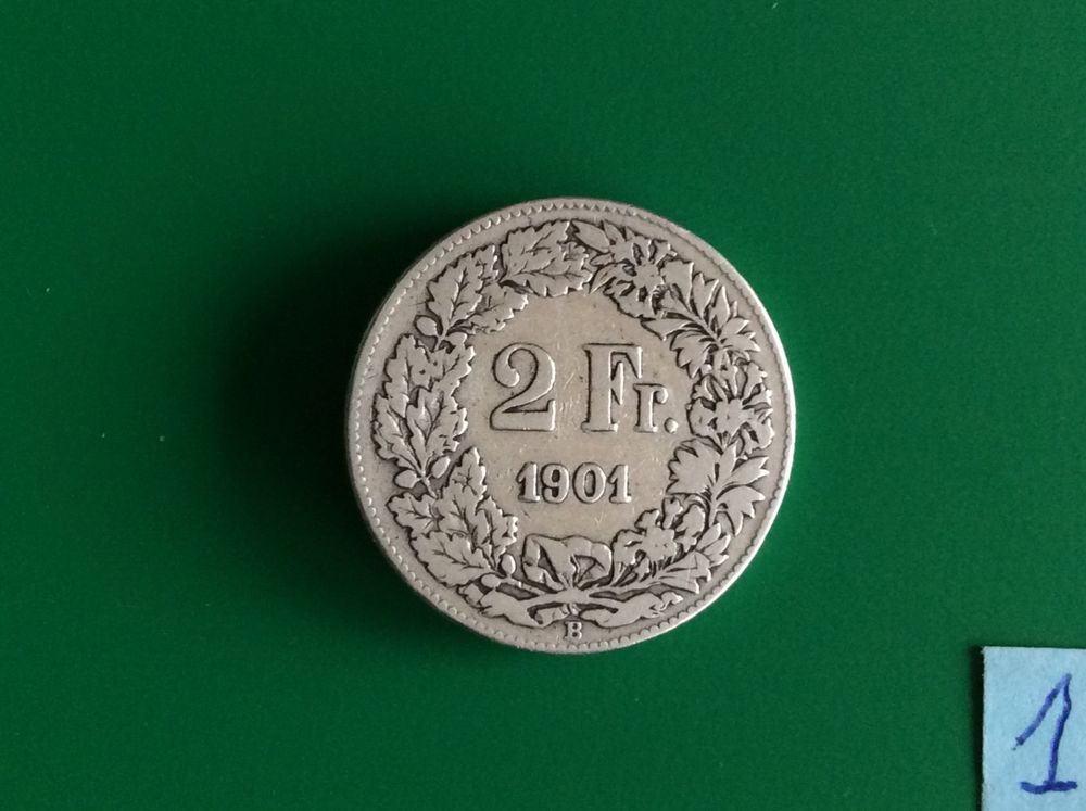 2 francs 1901 Rare et Jolie (D'occasion) à Genève pour CHF 76 – avec ...