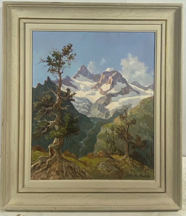 Jos G. MULLER (XIX-XX) Große Berglandschaft Gemälde | Kaufen auf Ricardo
