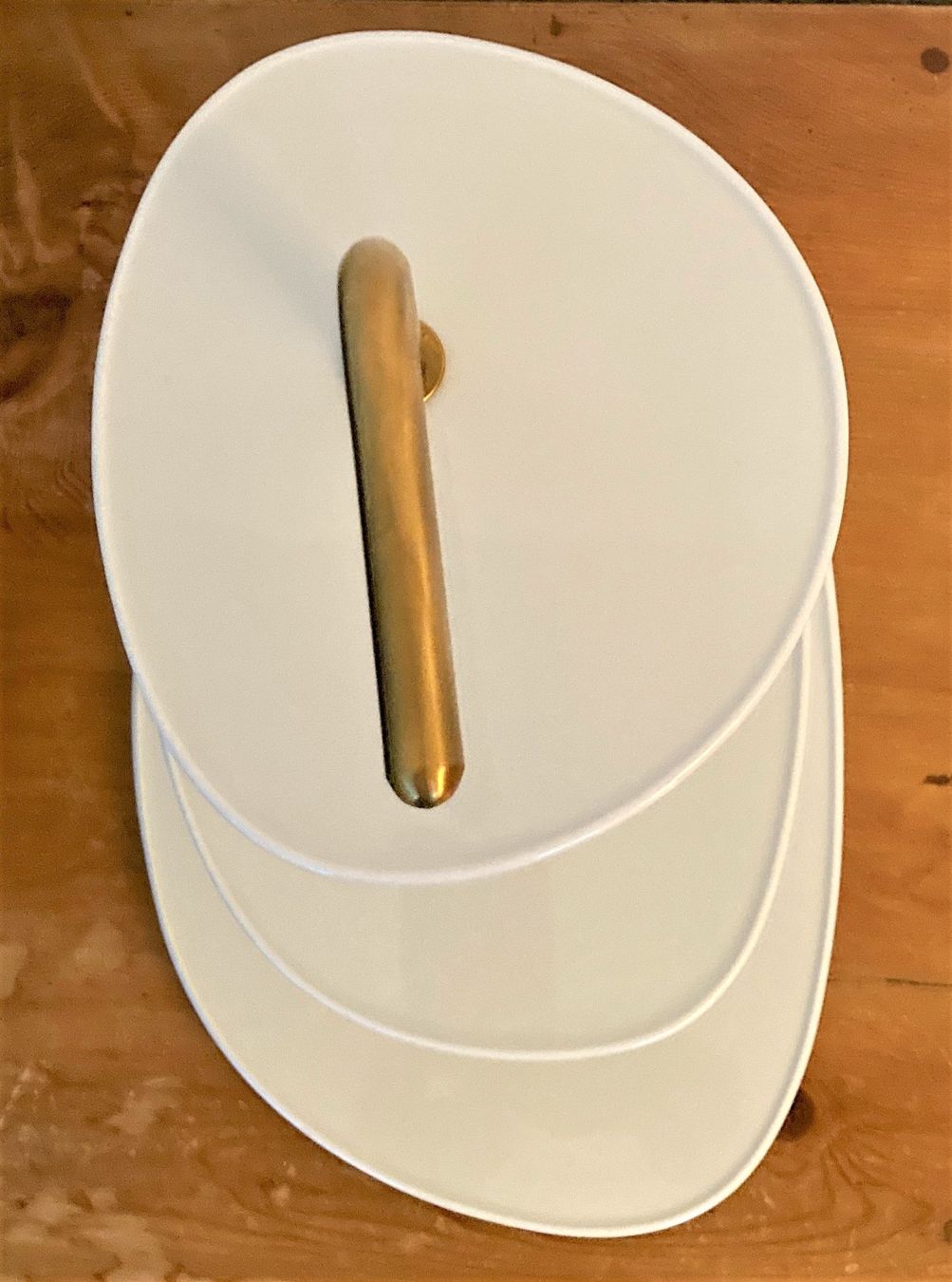 3-fach Etagère Porzellan weiss - Griff goldfarben IKEA - TOP (Gebraucht ...