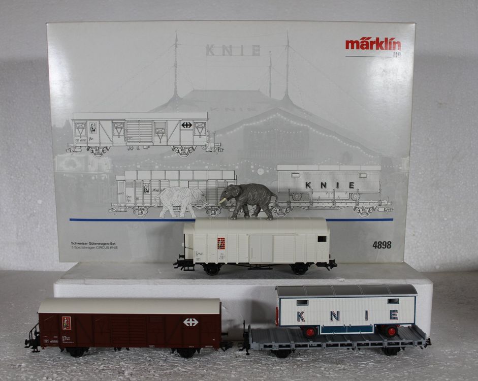 Märklin 4898 SBB Güterwagen-Set KNIE (Neu (gemäss Beschreibung)) in für ...