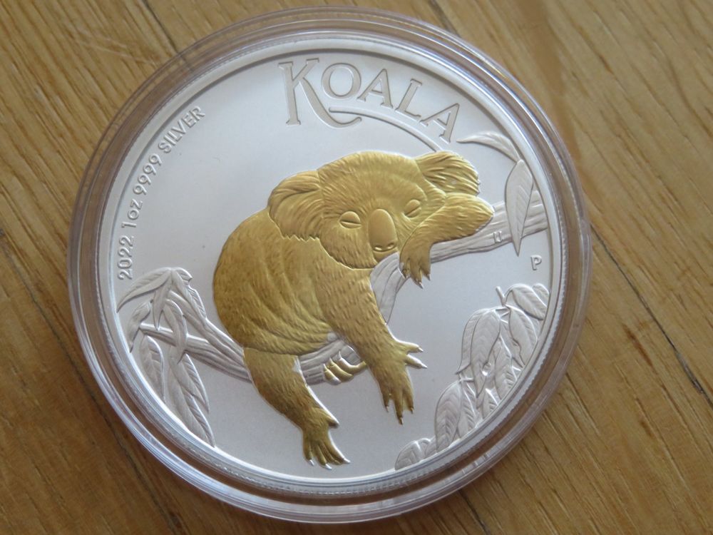 1 Unze Silber Münze Koala 2022 gilded | Kaufen auf Ricardo