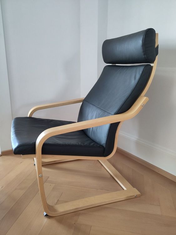 Ikea Sessel Leder Schwarz