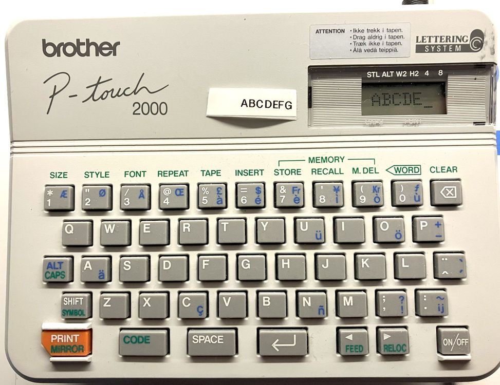 Brother P-Touch 2000 Beschriftungssystem Netzteil ab 1.- Fr (Gebraucht ...