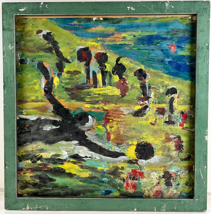 Abstrakt gemälde Signiert. | Kaufen auf Ricardo