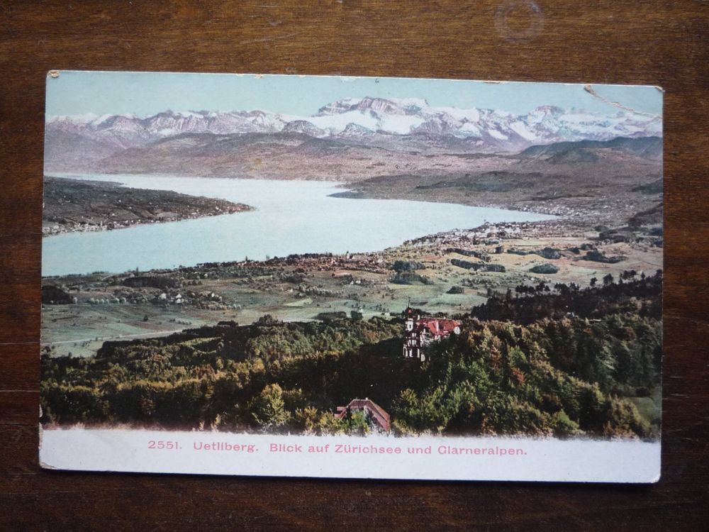Uetliberg. Blick auf Zürichsee und Glarneralpen, 2551 (Gebraucht) in Rieden SG für CHF 3 – mit ...