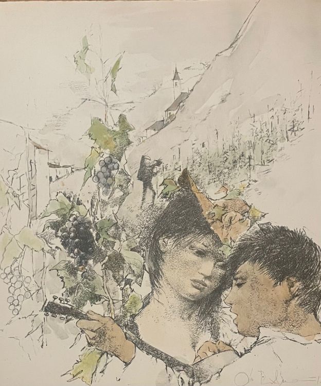 Otto Bachmann (1915-1996) Litho Handsig | Kaufen auf Ricardo