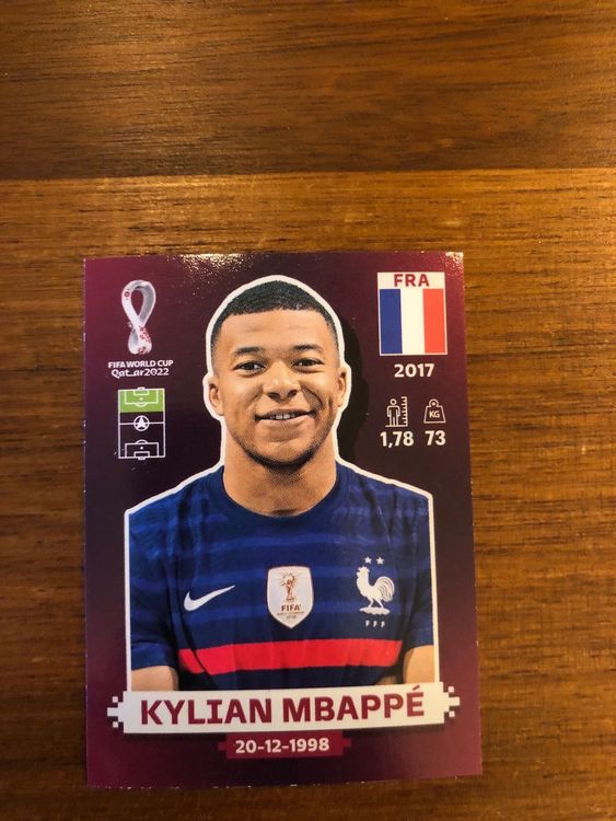Panini Sticker - WM 2022 - FRA 19 / Kylian Mbappe (Neu (gemäss Beschreibung)) in Wiesendangen ...