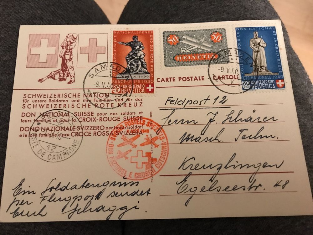 Schweizer Feldpost Rotes Kreuz 1940 | Kaufen auf Ricardo
