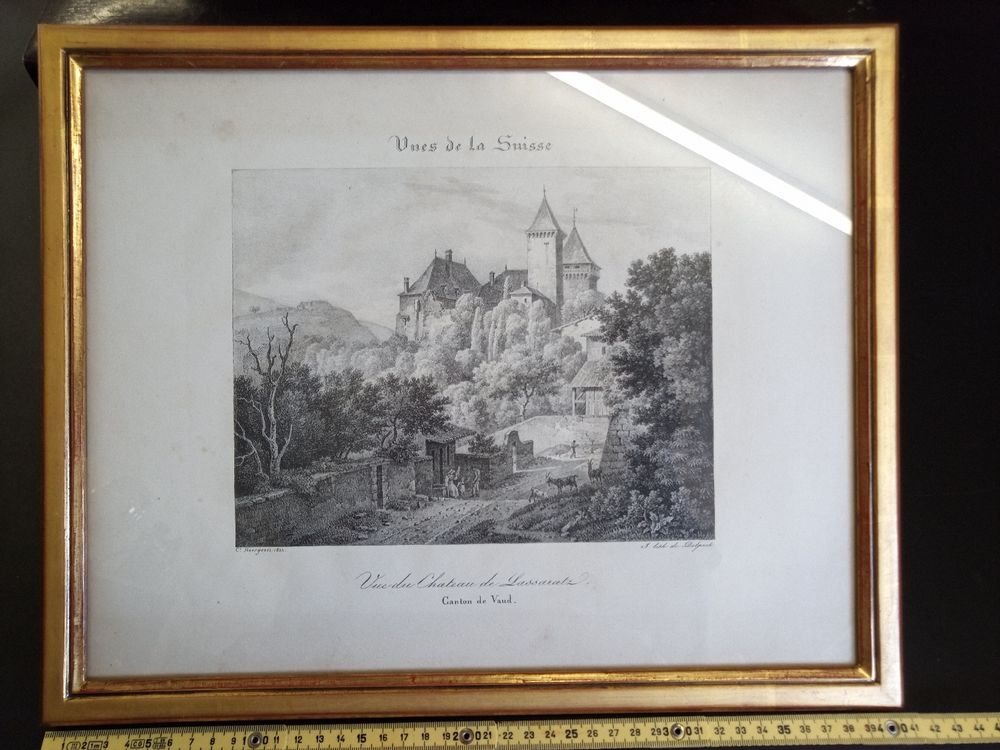 Vues de la Suisse Chateau de Lassaratz Canton de Vaud Druck (Gebraucht ...