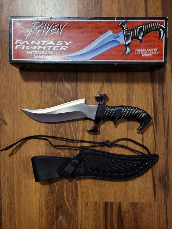 Gil Hibben Raven Fantasy Fighter Messer (Neu (gemäss Beschreibung)) in ...