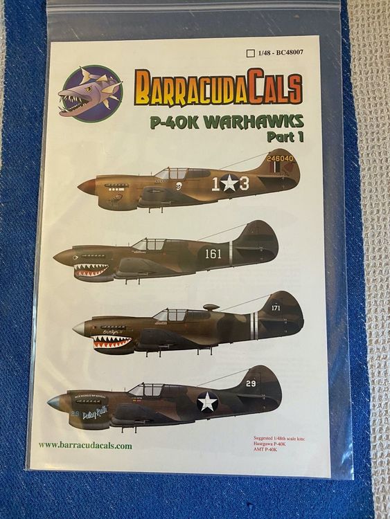 1/48 P-40K WARHAWKS PART 1 DECALS | Kaufen auf Ricardo
