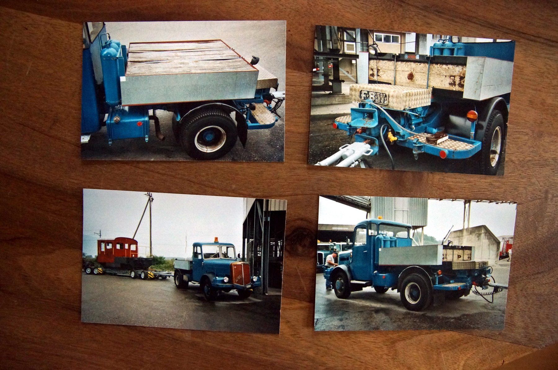 FBW Camion mit Rangierlok auf Tieflader (Foto-Serie) (Gebraucht) in ...