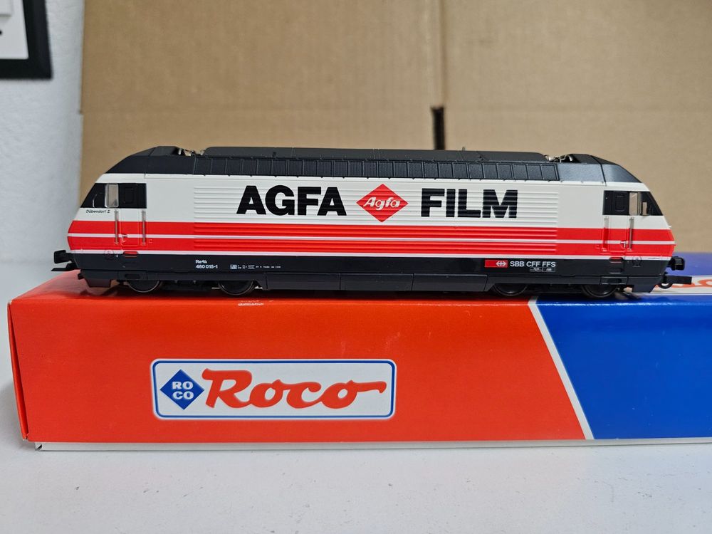 ROCO 43652 lok Re 460 CFF AGFA FILM dès1.-fr (Neu (gemäss Beschreibung ...
