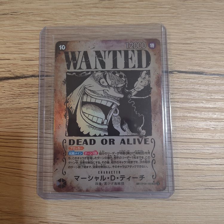 ONE PIECE CARD GAME MARSHALL D. TEACH WANTED OP09-093 (Neu (gemäss ...