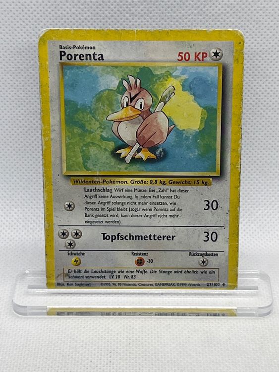 Pokémon Karte Porenta Basis Set 27/102 (Gebraucht) in für CHF 0.75 ...