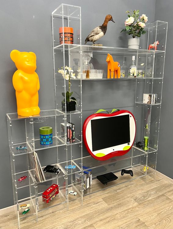 80 Jahre Plexiglas Design Modulares Regal 7 Teilig (Gebraucht) in ...