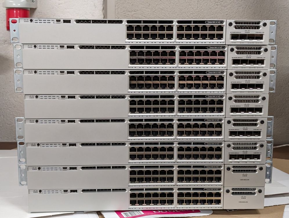 Cisco Catalyst Switch 3850-24-P PoE+ mit SFP+10GBit Modul (Gebraucht ...