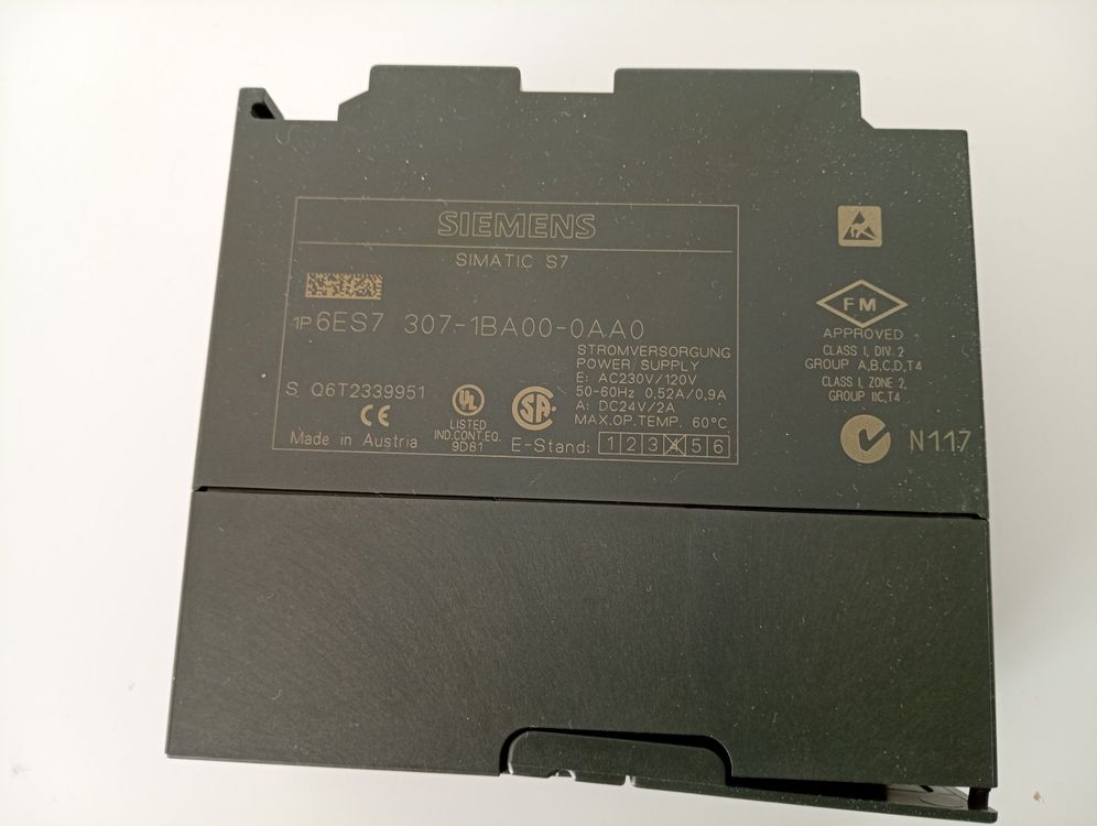 Siemens SIMATIC S7-300 PS307 2A / 6ES7307-1BA01-0AA0 (Gebraucht) in ...