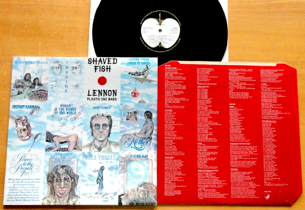 LP BEATLES John Lennon shaved fish APPLE UK 1974 PCS 7173 | Kaufen auf ...