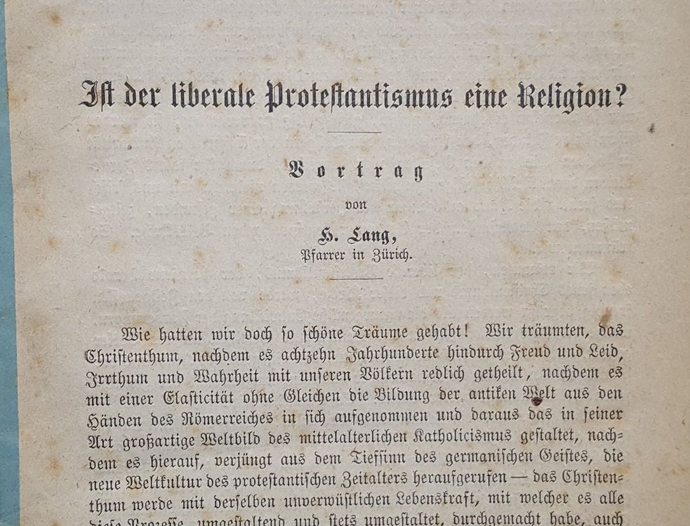 Ist der liberale Protestantismus eine Religion ? (1875?) (Gebraucht) in ...