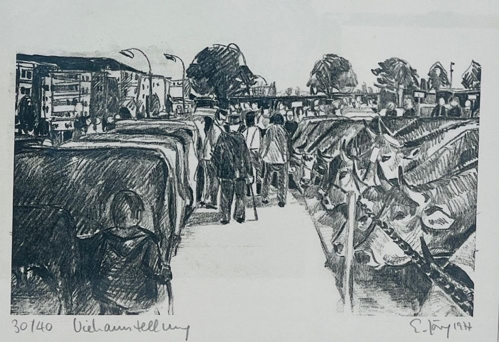 KÜNSTLER ? UNLESERLICH SIGNIERT LITHOGRAPHIE SIGNIERT NUMM | Kaufen auf Ricardo