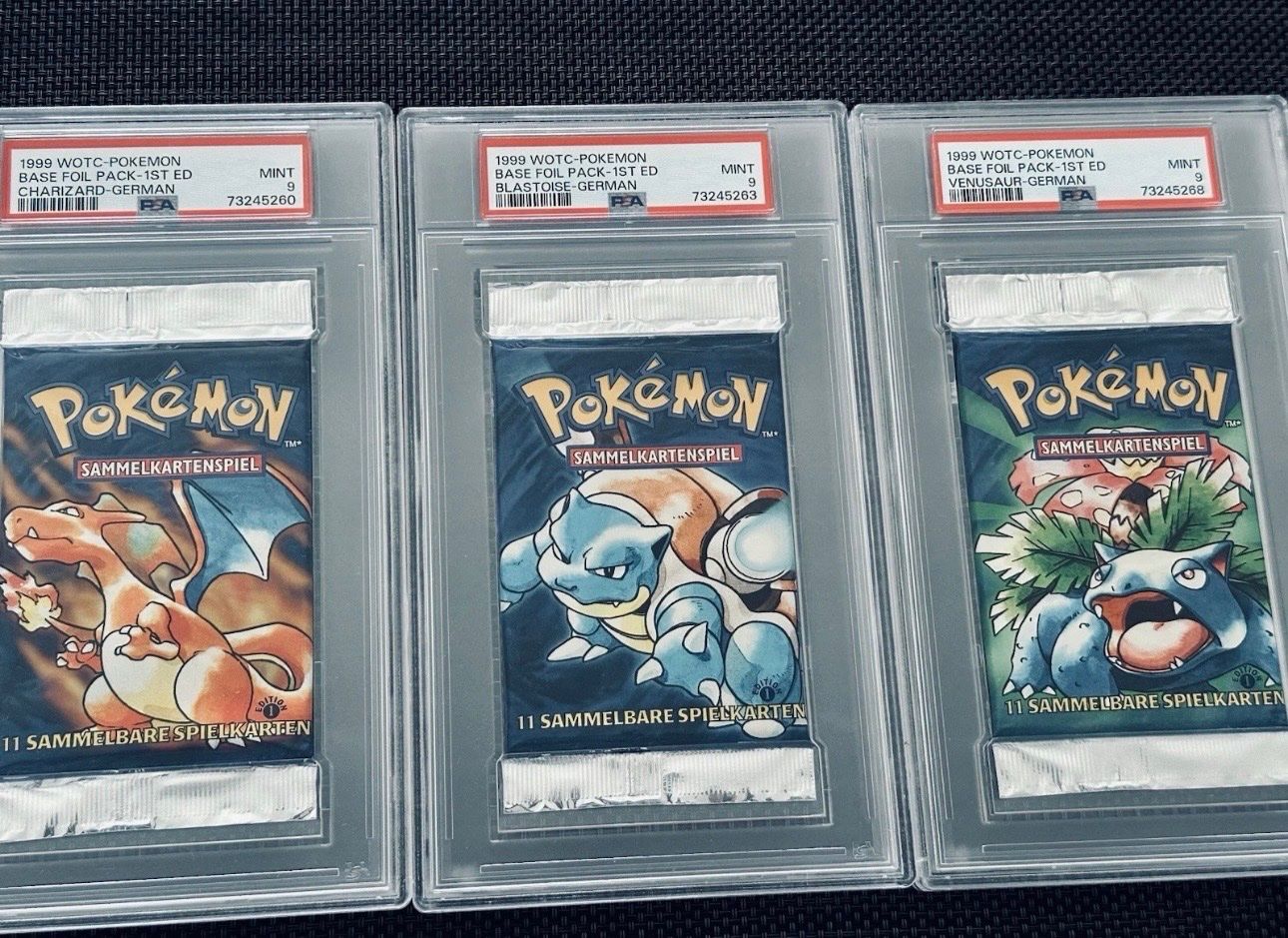 1999 Pokémon Base Set Booster 1. Edition DE -PSA 9- Art Set (Neu ...