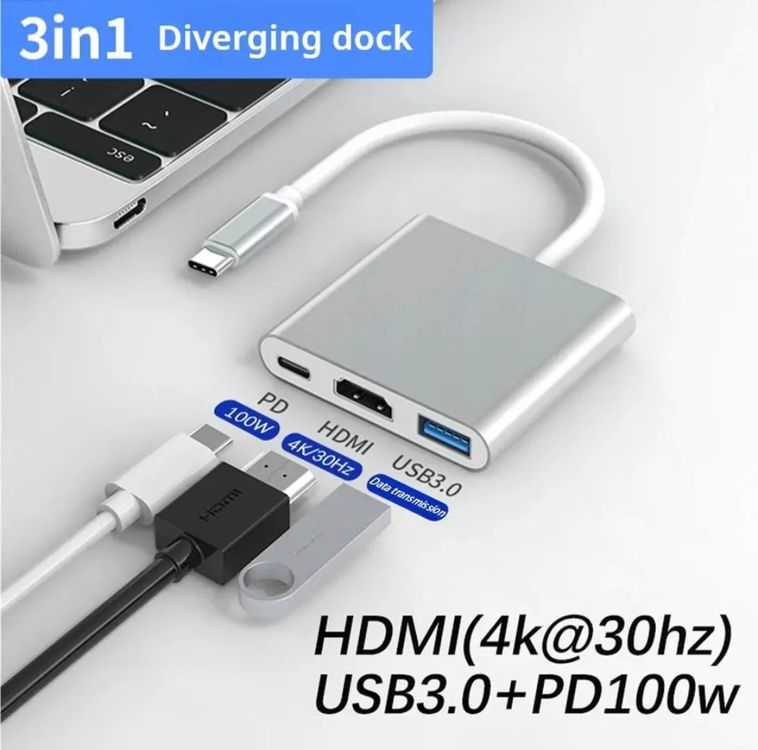 MacBook USB 3.1 Hub mit HDMI Ausgang | Kaufen auf Ricardo