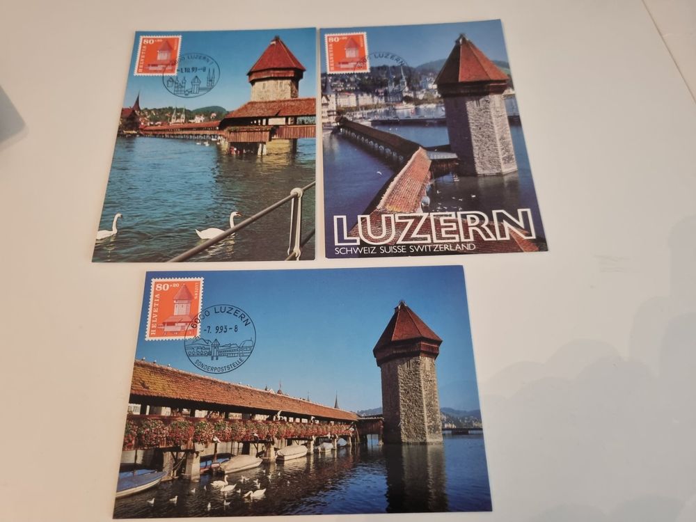 3 Maximumkarten Kappelbrücke Luzern | Kaufen auf Ricardo