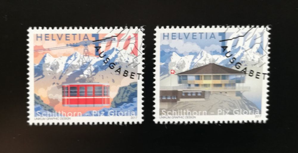 Schweiz Sondermarken Schilthorn / Piz Gloria 2017, Ersttag (Neu (gemäss Beschreibung)) in ...