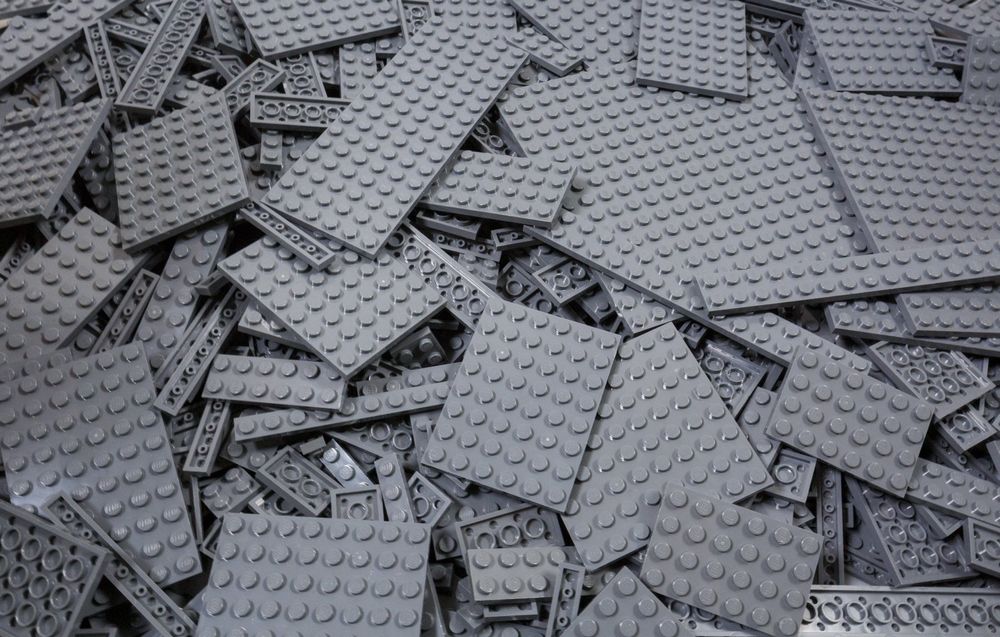 1.5 kg - LEGO Platten in dunkelgrau | Kaufen auf Ricardo